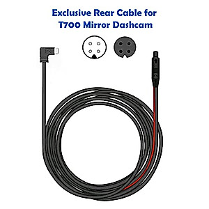 REDTIGER T700 Rear Camera Extension Cord Cable for Mirror Dash Cam