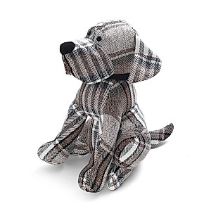 Elements 7.09x9.06x10.43 Inch Brown Plaid Dog Weighted Fabric Door Stopper
