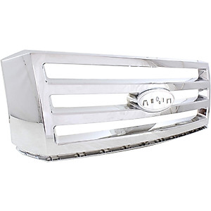 Garage-Pro Grille Assembly Compatible with 2007-2014 Ford Expedition Chrome Shell & Insert With emblem provision