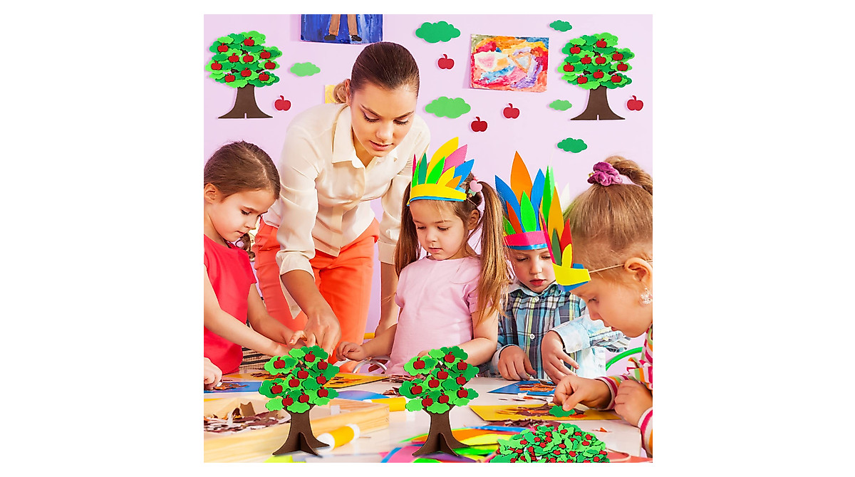 Nuanchu 20 Set Foam Tree Art Kit for Kids
