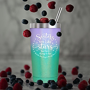 SpenMeta Sisters Gifts from Sister - Unique Gifts for Sister, Funny Sister Birthday Gifts from Sister, Little Sister, Big Sister Present Ideas Christmas Graduation Gift - Cup Tumbler