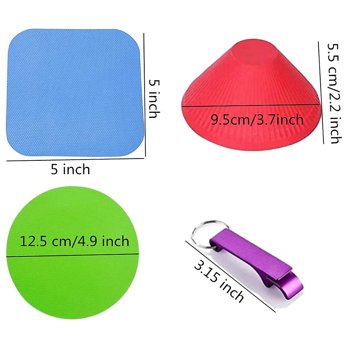Multi-Function Non Slip Rubber Jar Opener for Weak Hands, 8 Pack Silicone Jar Opener Pads with 2 Mini Bottle Lid Opener for Kitchen Coasters