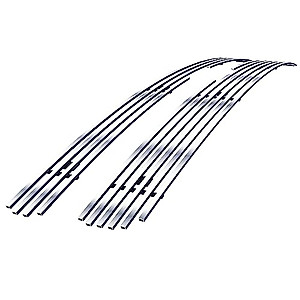 APS Compatible with Chevy Silverado 1500 2007-2013 Main Upper Stainless Steel Chrome Billet Grille Grill Insert C65766A