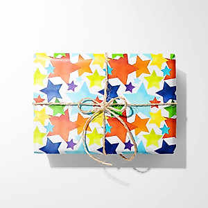 CC wonderland zone Wrapping Paper Roll,Rainbow Gifts Wrapping Paper，Birthday Wrapping Paper,3 Rolls,(17 inch x 9.8 ft)/Roll