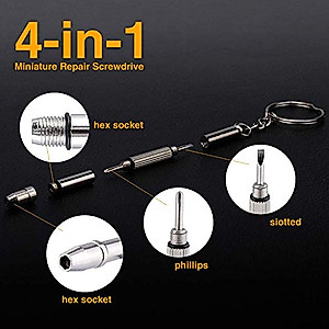 Eyeglass Repair Kit, OFONE Glasses Repair Kit with 500pcs Tiny Metal Screws Precision Screwdriver Set Tweezer and Nose Pads Fits Eyeglasses, Sunglasses, Spectacle and Watch Repair