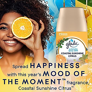 Glade Automatic Spray Refill, Air Freshener for Home and Bathroom, Coastal Sunshine Citrus, 6.2 Oz, 3 Count