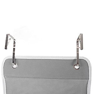 Tgoon Door Hanging Shelves, Portable Multi Layer Space Saving Over Door Hanging Organizer Breathable Non Woven for Bedroom(Grey, 5 Pockets)