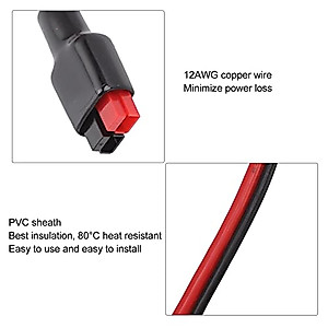 Hilitand Solar to 30A Copper Battery Adapter Cable Charging Connector Cable for Anderson, Solar and Wind Power Parts and Accessories