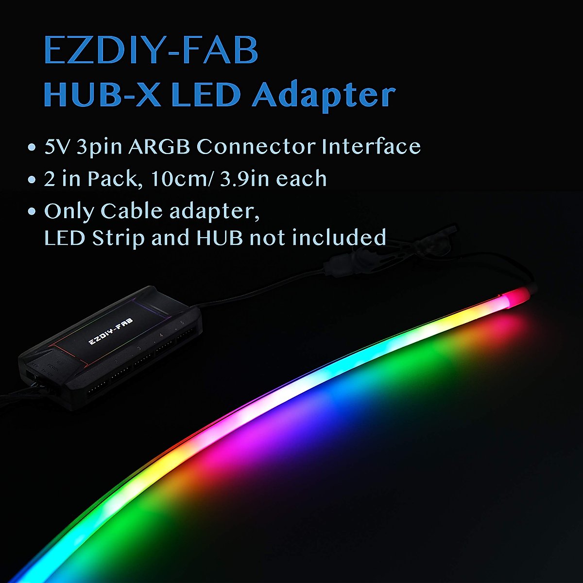 EZDIY-FAB LED Port Adapter fo rEZDIY-FAB HUB-X, Compatible with 3 Pin ARGB Devices