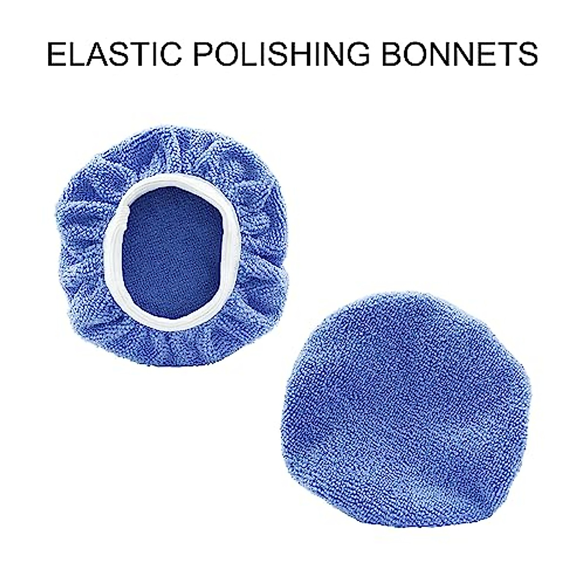 Moicstiy 40 Pcs Polishing Bonnet Pads Buffer Pads Cover (5-6 Inch) Car Polisher Bonnet Microfiber Bonnet Waxing Bonnet Including 24 Microfiber 8 Plush 8 Non Woven for Car Polisher
