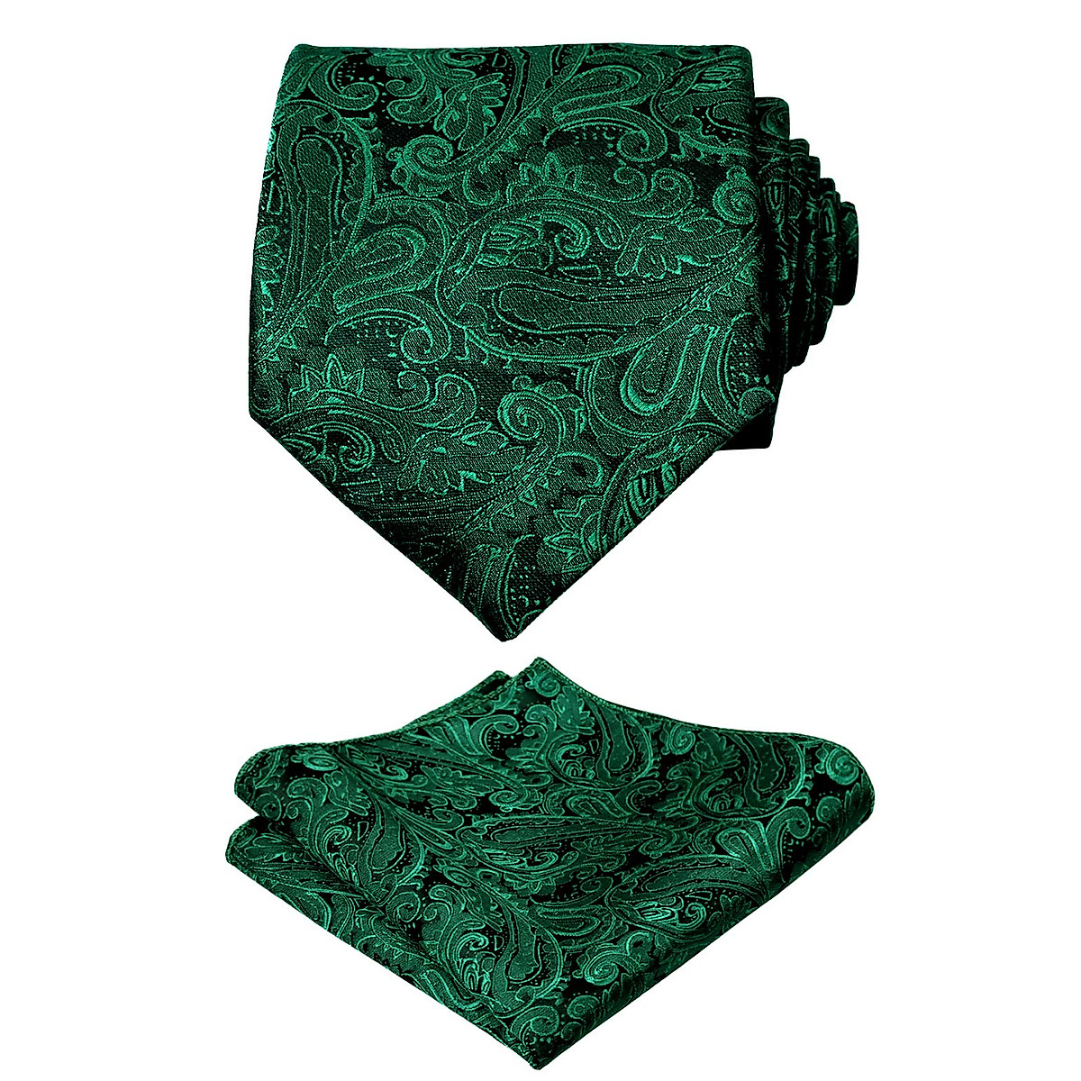 Alizeal Mens Paisley Tie Handkerchief Casual Floral Necktie Set