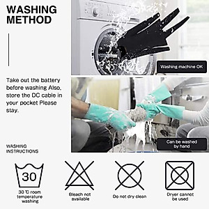 J JINPEI Heated Thermal Underwear for Men Women, Heated Long Underwear Johns Base Layer Sets (L) Black