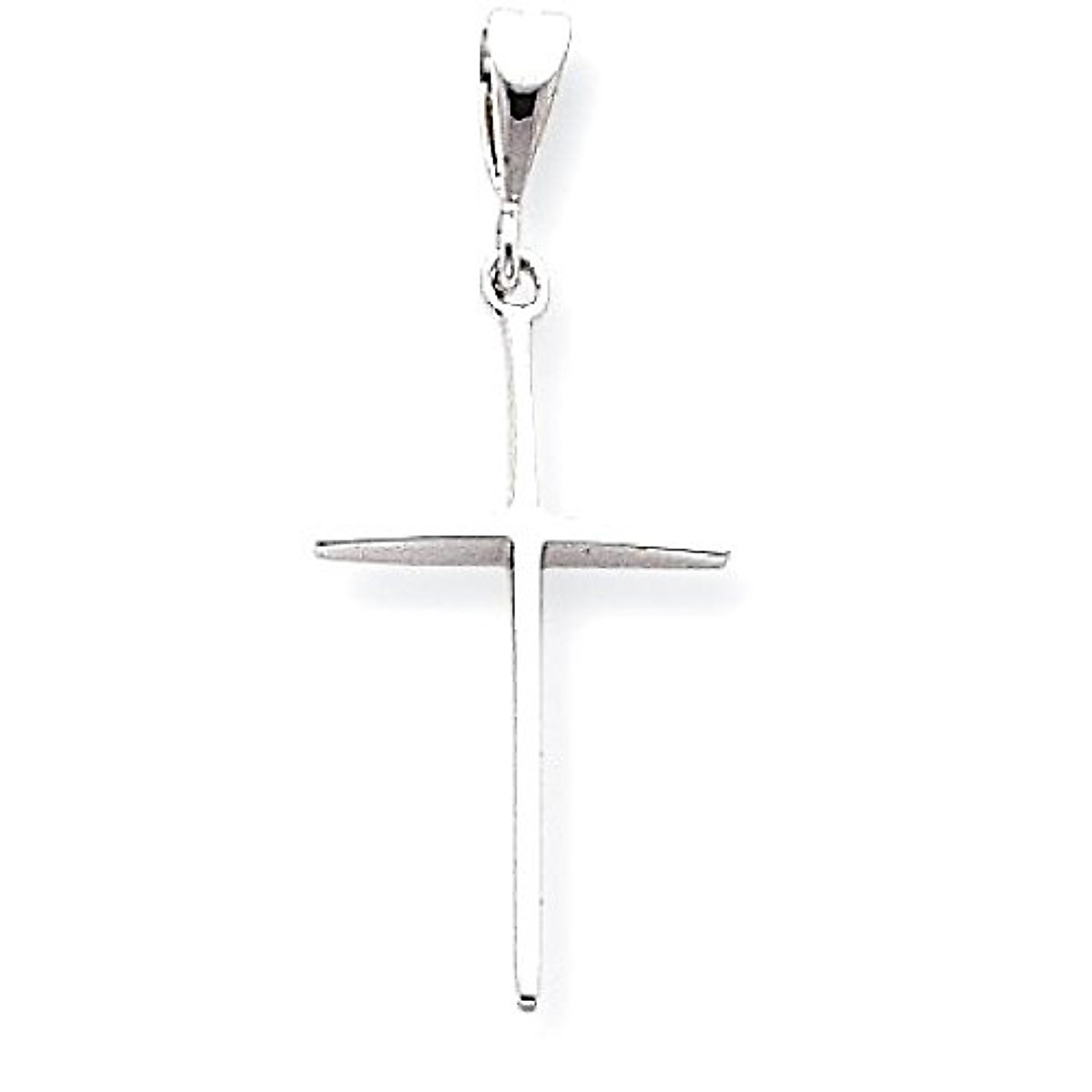 IceCarats 14K White Gold Latin Mexican Holy Cross Necklace Religious Pendant Jesus Christ Charm 33mm x 14mm Only