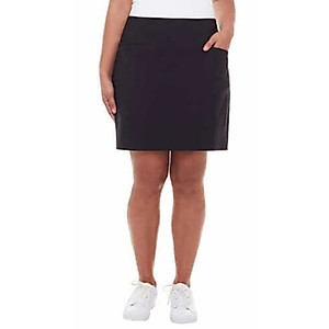 SC&CO Women's Comfortable Stretch Double wraparoand Skort (S, Black)