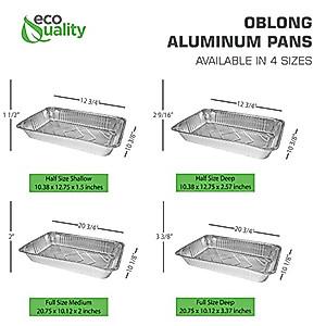 [5 Pack] Heavy Duty Full Size Deep Aluminum Pans Foil Roasting & Steam Table Pan 21x13 inch Deep Chafing Trays for Catering - Disposable Large Pans for Baking, Caterer's, Reheat, Bakeware, Grilling