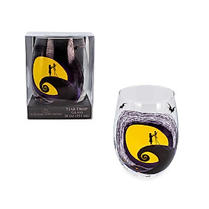 Nightmare Before Christmas Disney The Jack & Sally on Spiral Hill Stemless Glass
