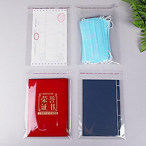 LonlyEagle 200 Pcs 5-1/2'' x 6-1/2'' Self Sealing Cellophane Bags，Clear Cellophane Cello Bags，Fit 5 X 6 Inch Cards Photos， A7 Envelopes Candy，Self Adhesive for Packaging Gifts,Cookies,