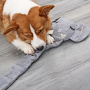 GRABLOOM Dog Plush Toy Snuffle Mat Stuffed Treat Dispensing Elephant Interactive Chew Toys Relieving Stress Improving for Health Dog Plush Toys for Large Dogs Aggressive Chewers