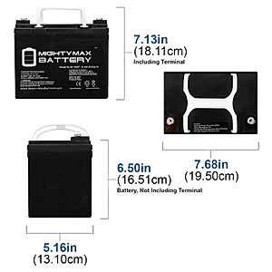 Mighty Max Battery 12V 35AH SLA INT Battery Replaces Kung Long U1-36NE - 2 Pack