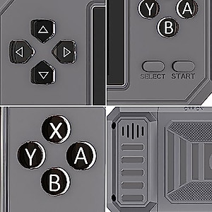 520 in 1 Retro Games Mini Game Consoles Handheld Retro Game Console - Crystal Press Buttons Rechargeable and Controller AV TV Output Gift for Kids and Adults (Misty Gray)