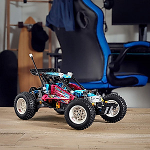 LEGO Technic Off-Road Buggy 42124 Model Building Kit; App-Controlled Retro RC Buggy Toy for Kids, New 2021 (374 Pieces)