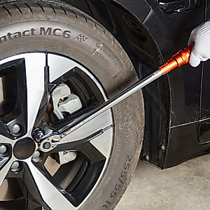 VEVOR Torque Wrench, 1/2-inch Drive Click Torque Wrench 25-250ft.lb/34-340n.m, Dual-Direction Adjustable Torque Wrench Set, Mechanical Dual Range Scales Torque Wrench Kit with Adapters Extension Rod