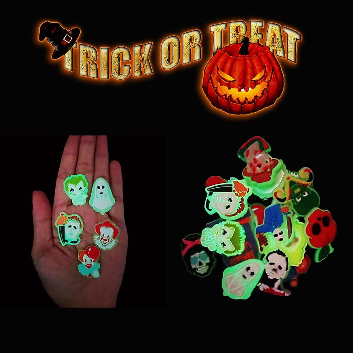 18Pcs Halloween Straw Toppers Glowing Cartoon Charms Cute Ghosts Skull Straw Tips for Halloween Party PVC Straw Decoration(SUITABLE FOR3-6MM/0.11-0.23IN STRAW)…