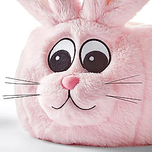 Let's Make Memories Personalized Easter Basket - Fuzzy Bunny Plush - Easter Basket for Kids - Pink