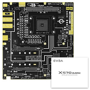 EVGA X570 Dark, 121-VR-A579-KR, AM4, AMD X570, PCIe Gen4, SATA 6Gb/s, 2.5Gb/s LAN, Wi-Fi 6/BT5.2, USB 3.2 Gen2x2, M.2, U.2, EATX, AMD Motherboard