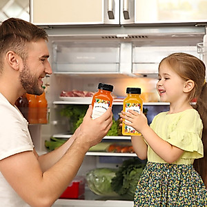 Moretoes 64pcs 8oz Juice Bottles, Juice Bottles with Tamper Evident Caps, Reusable Juicing Bottles Bulk for Juice Milk Smoothie and Other Beverages