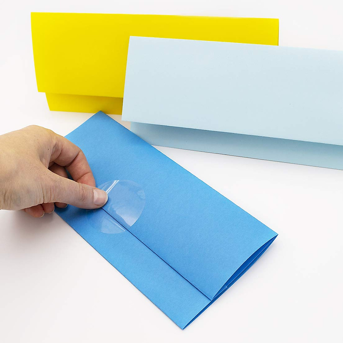 ChromaLabel 2 Inch Round Clear Wafer Seals, 250 Labels per Roll