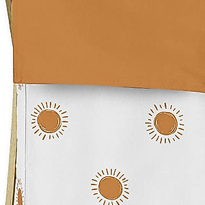 Sweet Jojo Designs Orange and White Boho Sun Baby Kid Clothes Laundry Hamper - Pumpkin Rust Orange Retro Bohemian Celestial Sky Desert Sunshine Outdoors Nature Minimalist Gender Neutral
