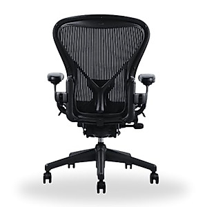 Aeron Herman Miller Office Chair| Rear and Forward Tilt Limiter| Adjustable Arms| Adjustable Posture Fit Back Support| Renewed