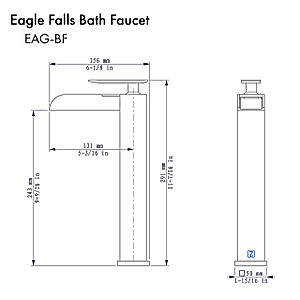 ZLINE Eagle Falls Bath Faucet in Polished Gold (EAG-BF-PG)