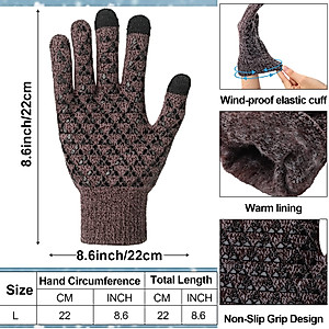 JaGely 6 Pcs Beanie Acrylic Warm Knit Hat Thick Soft Winter Hat Lined Beanie for Women Thermal Hat for Men Snow Retro Stocking Hats for Adult Ski Hike Outdoor Indoor