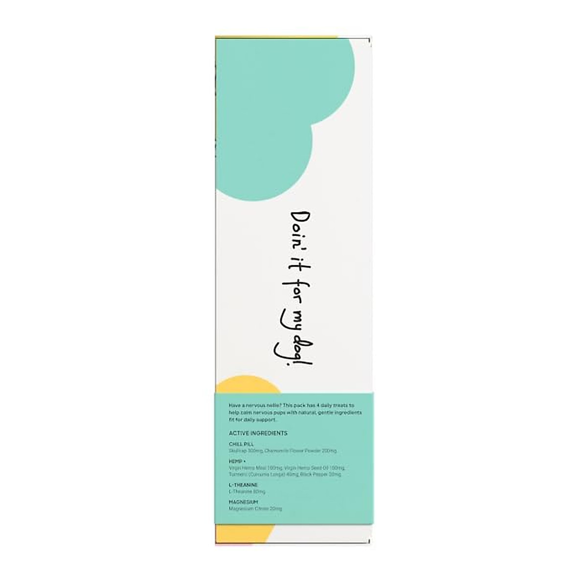 Dandy Anxiety Dog Calming Chews - 30 Vet-Approved Vitamin Packs - 4 Treats Per Pack - Anxiety Relief Treats - Calming Care Probiotic Supplement for Dogs (Large Breed - Over 45lbs)