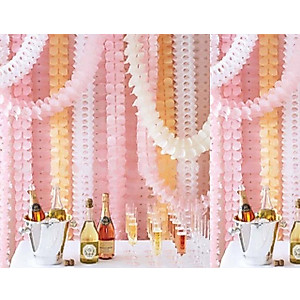 9 Pcs Four-Leaf Paper Garland Reusable Foldable Towel Garlands Streamers for Wedding and Event Party Decorations Hanging Paper Flowers Decorative,3.6M / 11.81 FT