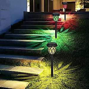 Tomshine Solar Pathway Lights, 6 Pack Solar Lights Outdoor Solar Powered Pathway Lights, LED Solar Landscape Lights Waterproof Garden Lights for Walkway Path Yard Lawn