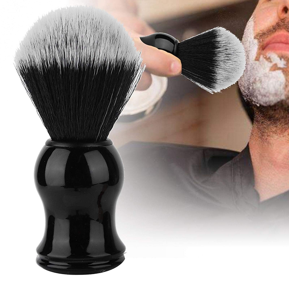 Shaving Brush, Barber Cleaning Hairbrush Neck Duster Brush with Wood Handle for Professional Salon and Home - 3 Types(#2)