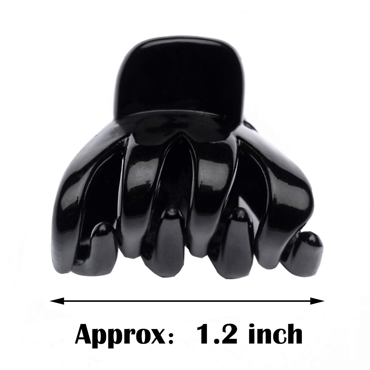 Cobahom 12 Pack Small Hair Claw Clips 1.2 Inch Plastic Hair Clips for Thin Hair No-Slip Mini Hair Clips Hair Styling Accessories for Women and Girls, Black, Brown and White