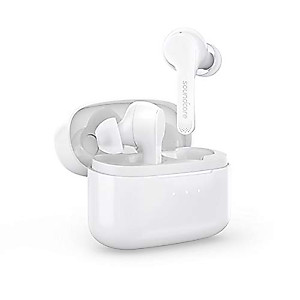 Soundcore Liberty Air True Wireless Earphones with Charging Case, Bluetooth 5, 28 Hour Playtime, Touch Control Earbuds, Graphene Enhanced Sound, Noise Cancelling Microphones and Secure Fit (White)