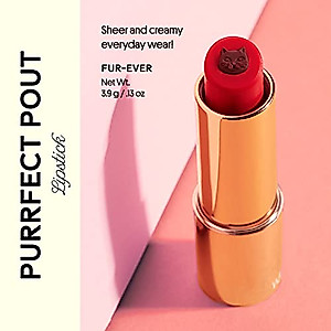 Winky Lux Purrfect Pout, Lip Stain With Jojoba Oil and Vitamin E, Semi-Sheer Finish, Natural Lipstick, Fur-Ever