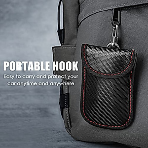 Faraday Key Fob Protector, 2 Pack(Red & Green) Faraday Bags RFID Faraday Pouch Car Key Fob Signal Blocker Blocking Pouch
