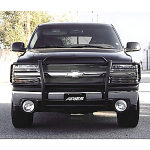 ARIES 4043 1-1/2-Inch Black Steel Grille Guard, No-Drill, Select Chevrolet Silverado 1500, Suburban, Tahoe