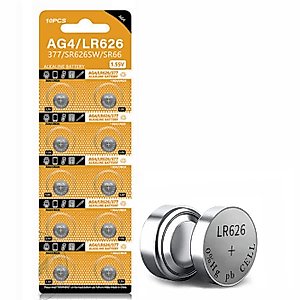 TXY 10Packs SR626SW LR626 AG4 377 1.5V Watch Battery Button Coin Cell Battery