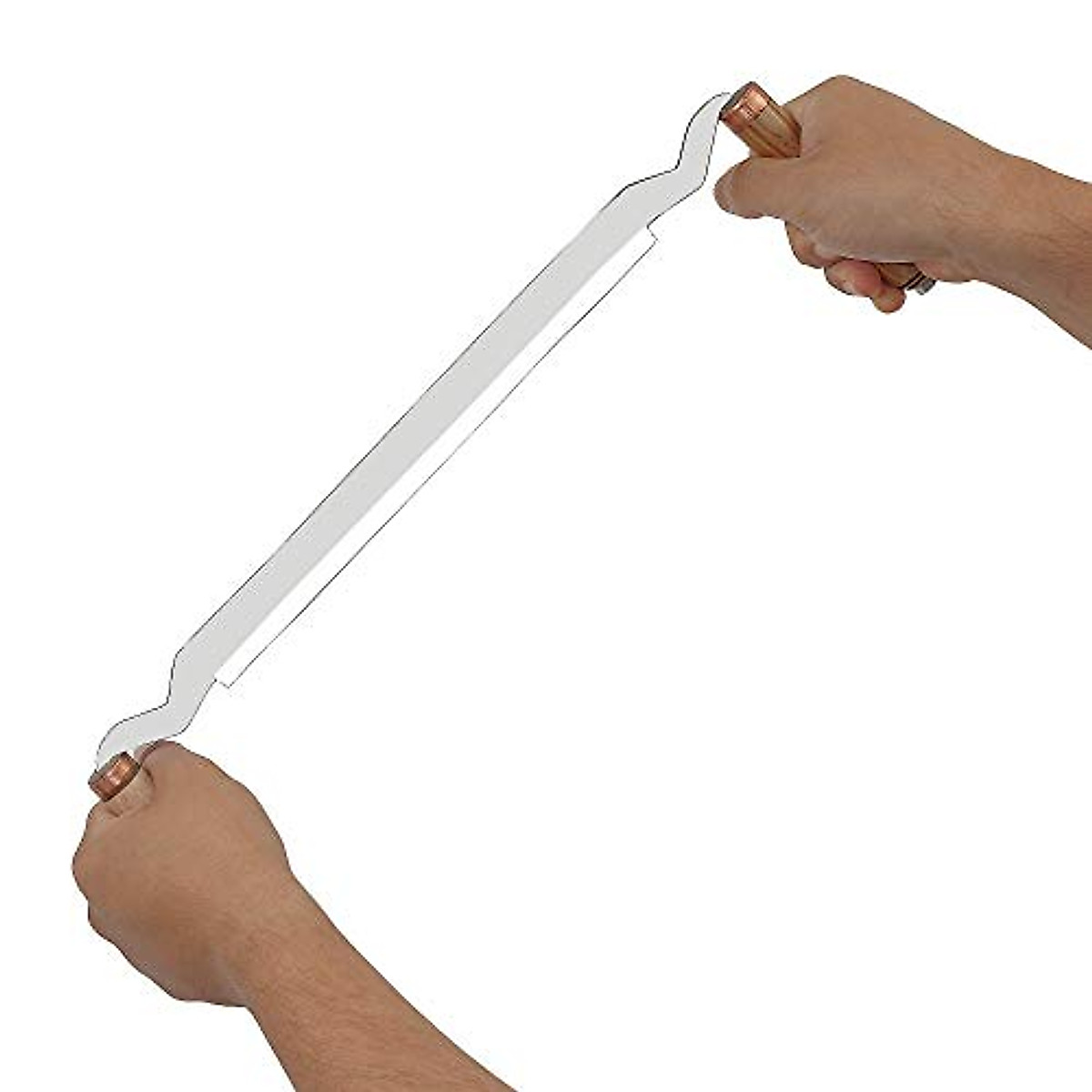 Draw-Knife. Straight Draw Shave with High Carbon Steel Blade. Hight Quality Wooden Handles - STAMESKY (9' INCH WORKABLE Blade)