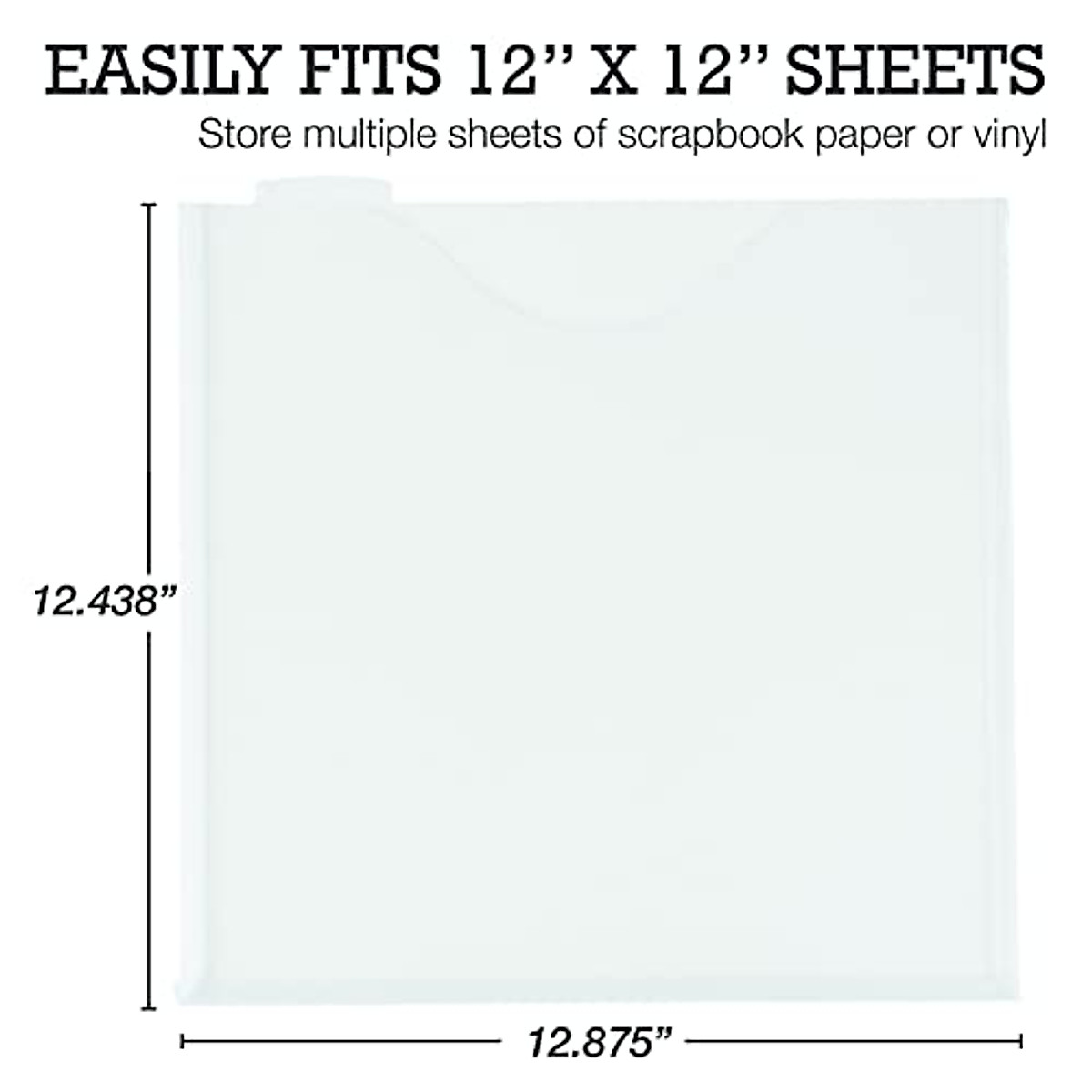 Samsill Scrapbook Paper Storage Organizer, 6 Count of Individual Top Loading Files with Customizable Tabs, Holds 12 x 12 Inch Scrapbook Paper, Vinyl Paper, Photos, Clear, PVC and Acid Free, 6 Pack