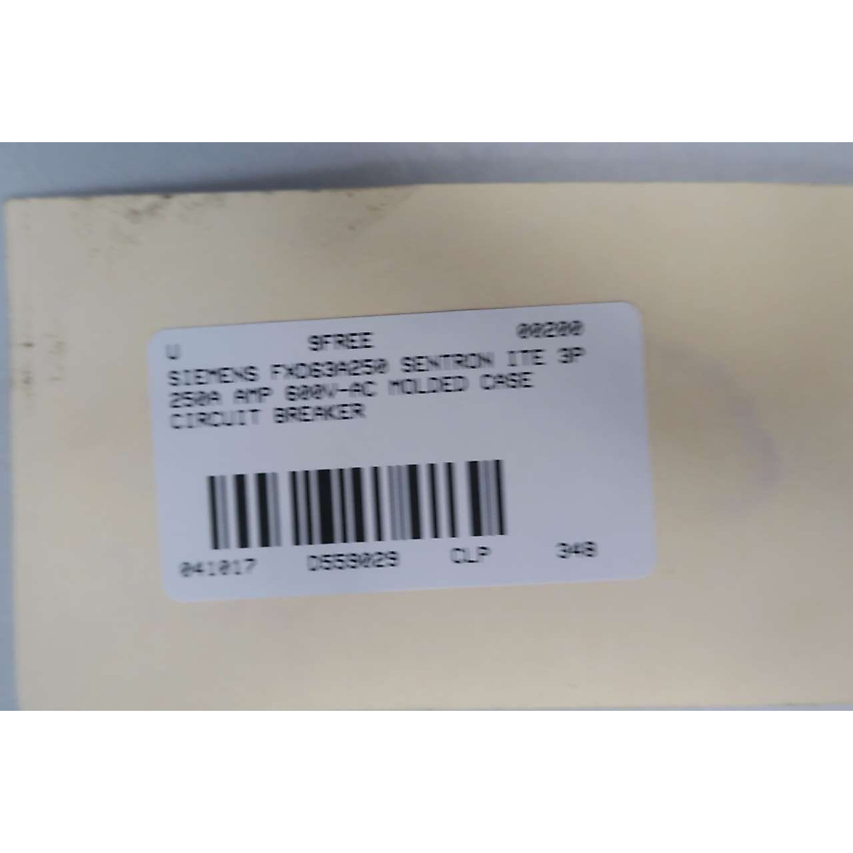 SIEMENS FXD63A250 SENTRON ITE 3P 250A AMP 600V-AC CIRCUIT BREAKER D559029