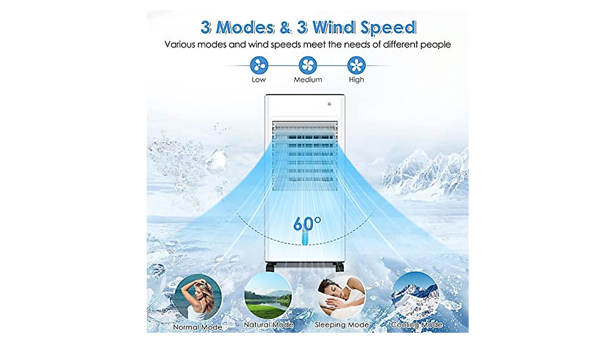 Portable 3-IN-1 Air Conditioner - Fast Cooling & Safe Design
