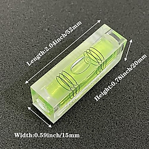 ZUJHPYMI 3Pcs Magnetic Small Bubble Levels 52x20x15mm Three Line High Precision Square Spirit Level Measuring Tools for Leveling Trailer, RV, Machine, Picture Hanging, Magnetism